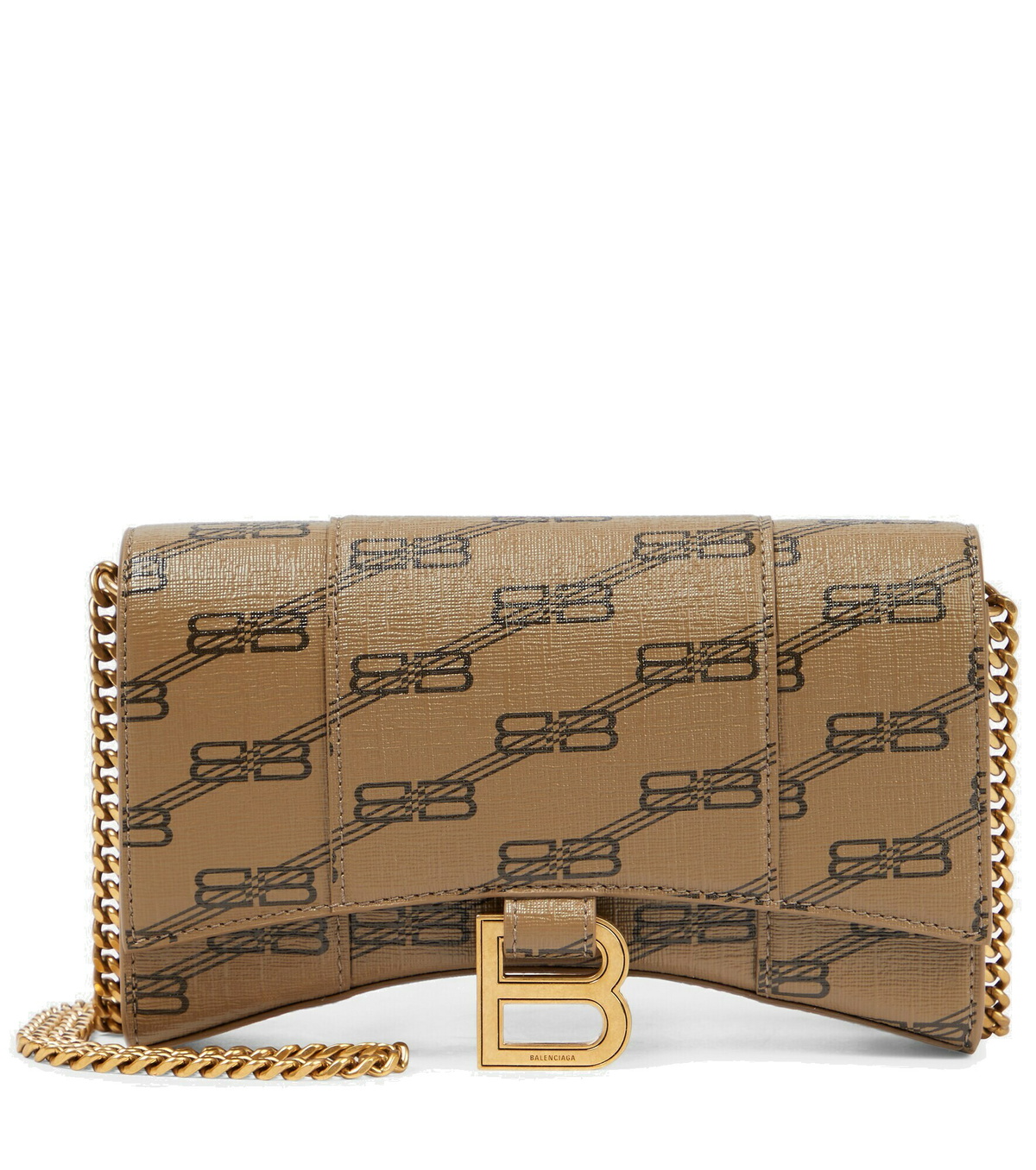 Balenciaga - Hourglass BB Monogram wallet on chain Balenciaga