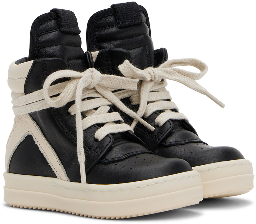 Rick Owens Baby Black & Off-White Babygeo Sneakers Rick Owens