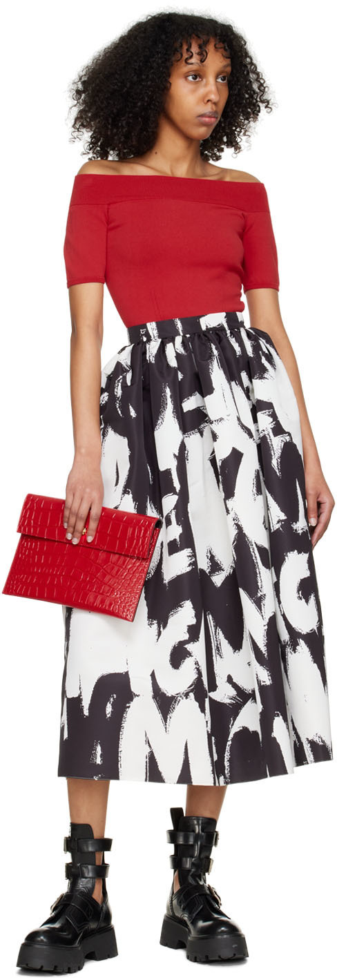 Alexander McQueen Red Viscose Top Alexander McQueen