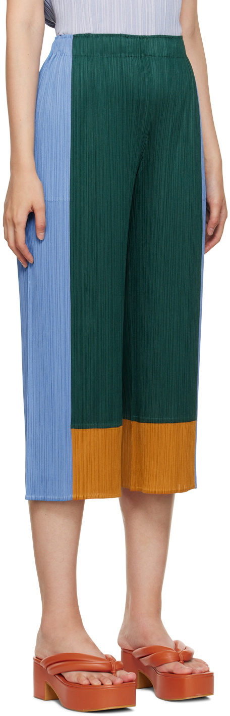Pleats Please Issey Miyake Green Ensemble Trousers Pleats Please Issey ...