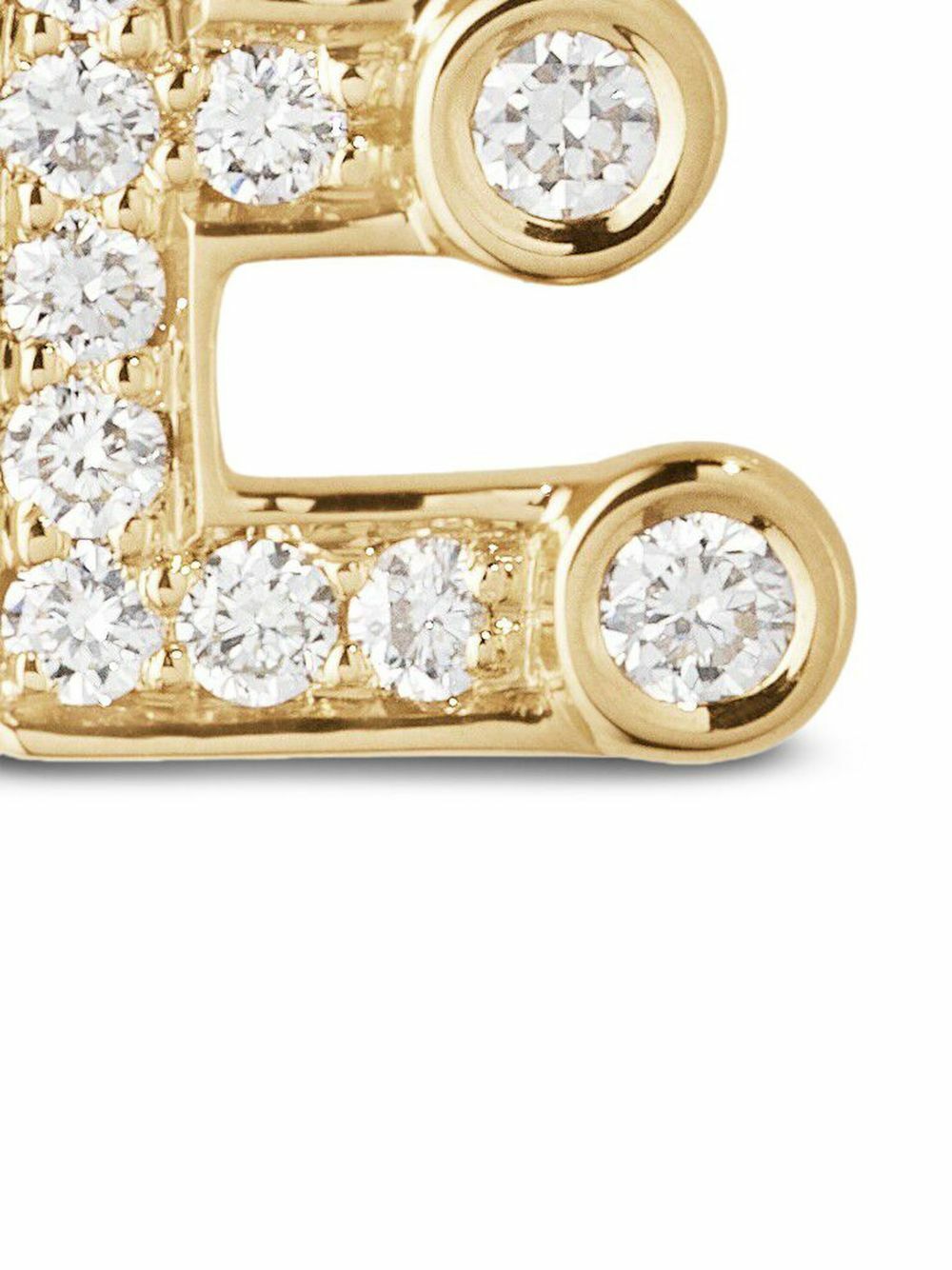 Sophie Bille Brahe 18K Yellow Gold Petite E Diamond Single Stud Earring ...