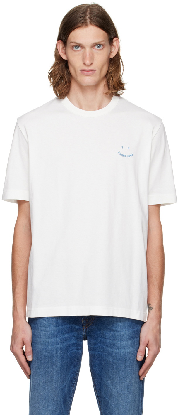 PS by Paul Smith White Happy T-Shirt PS by Paul Smith