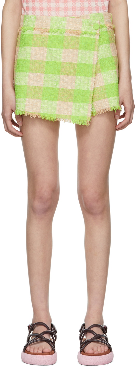 MSGM Green Cotton Skort MSGM