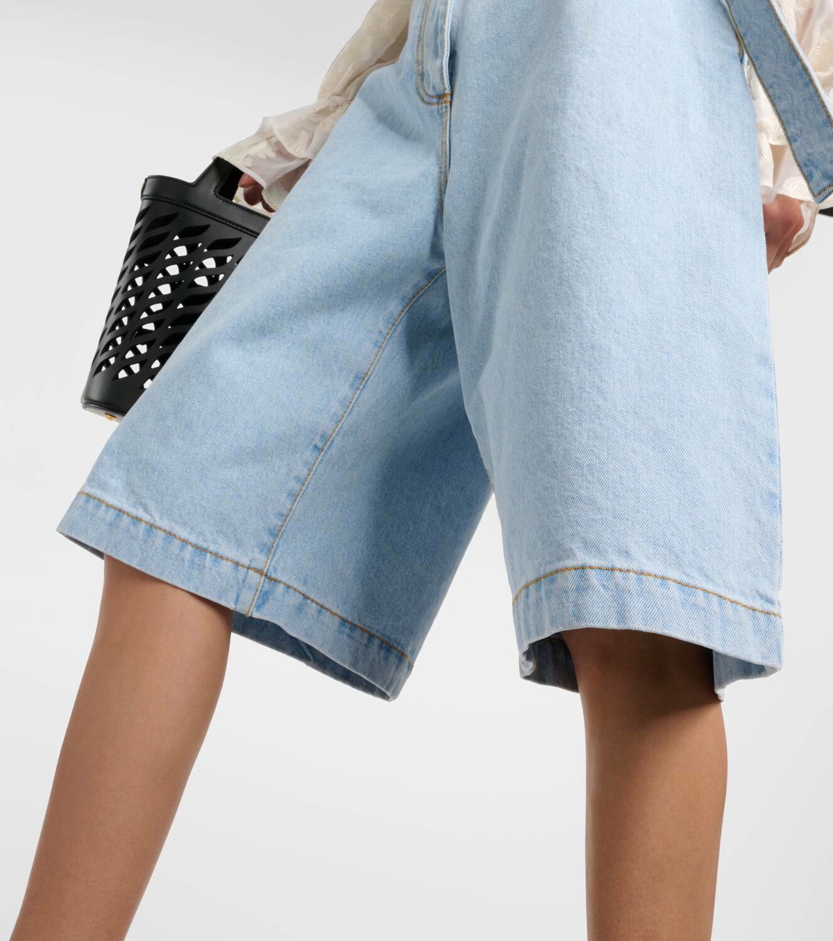 Etro Embroidered denim shorts Etro