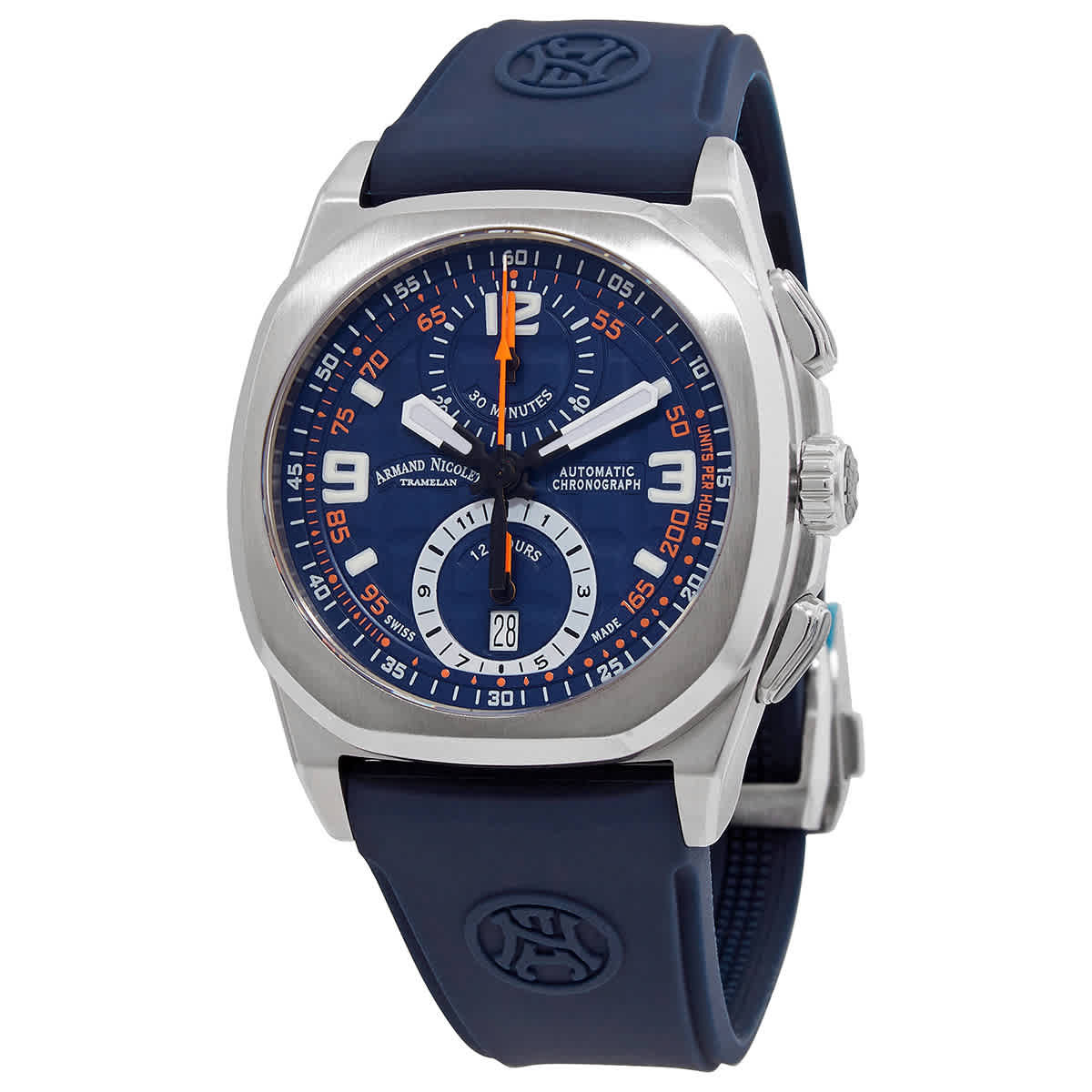Armand Nicolet JH9 Chronograph Automatic Blue Dial Mens Watch A668HAA ...