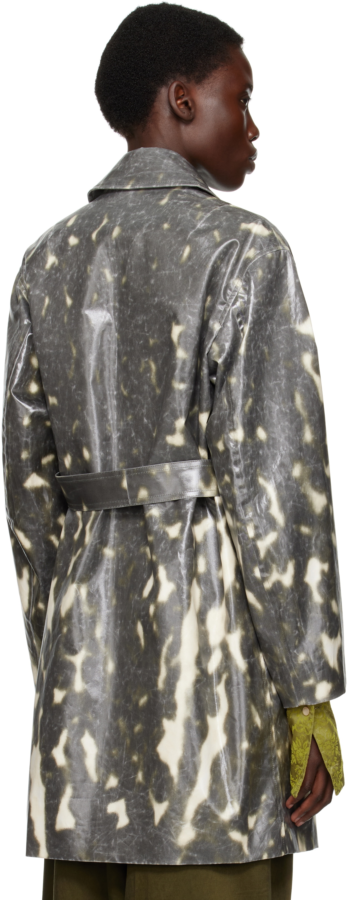 Dries Van Noten Black Water Repellent Mac Coat Dries Van Noten