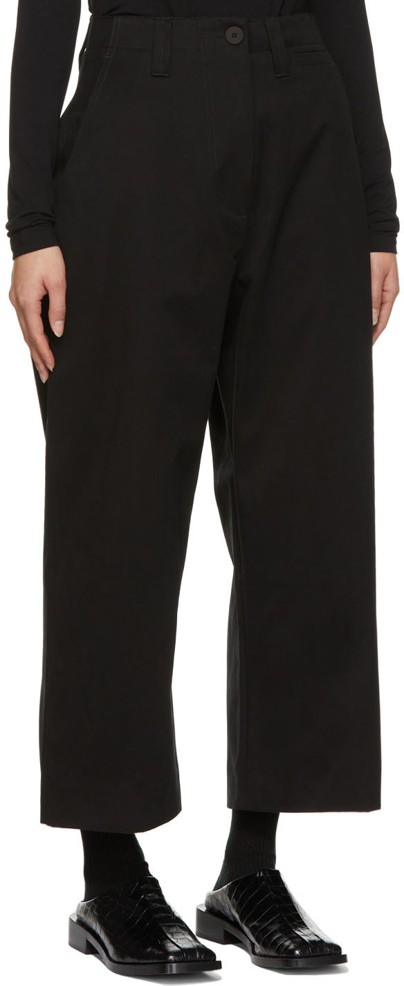 Studio Nicholson Black Asher Trousers Studio Nicholson