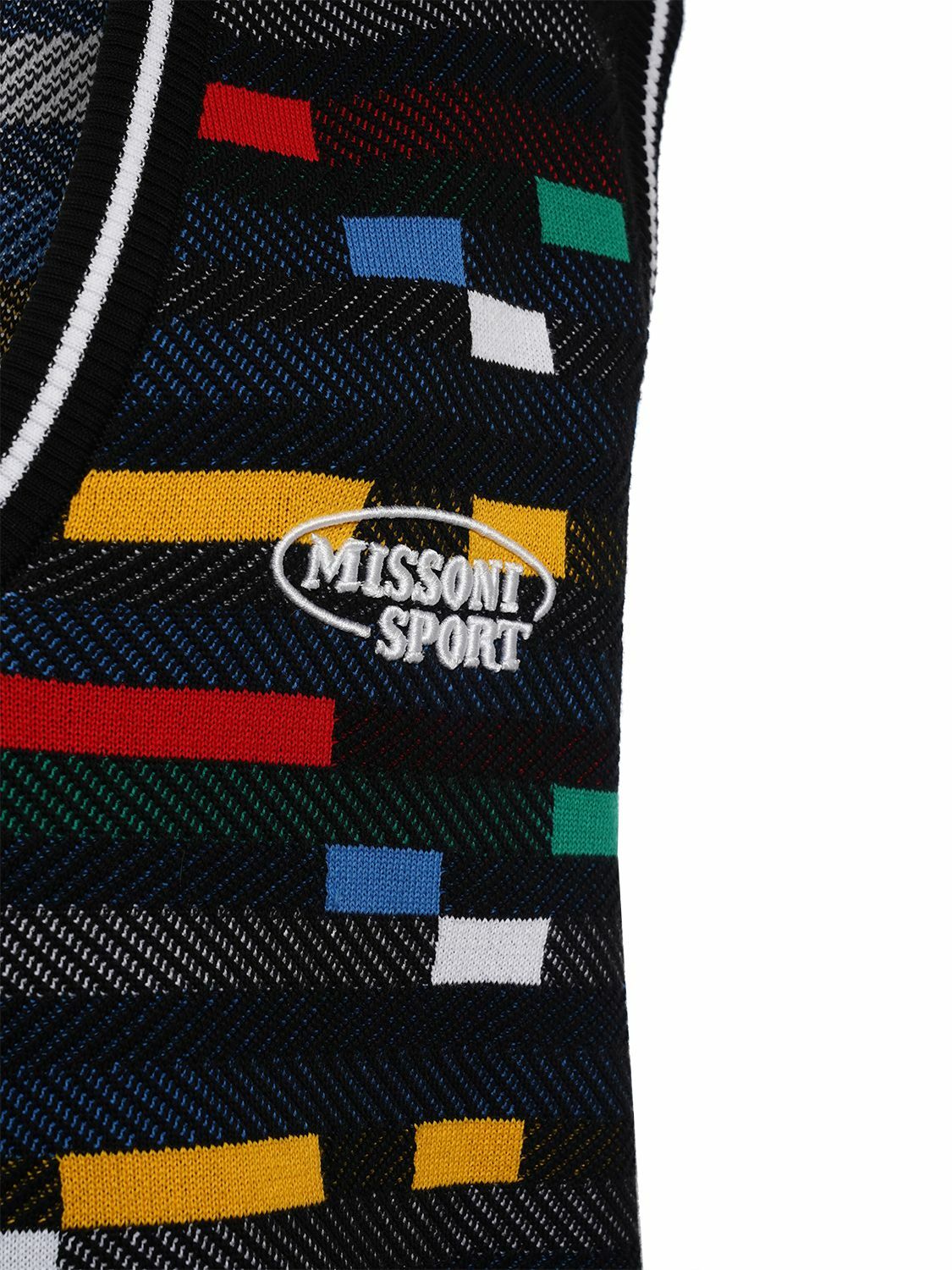 MISSONI - Logo Cotton Jacquard Knit Vest Missoni