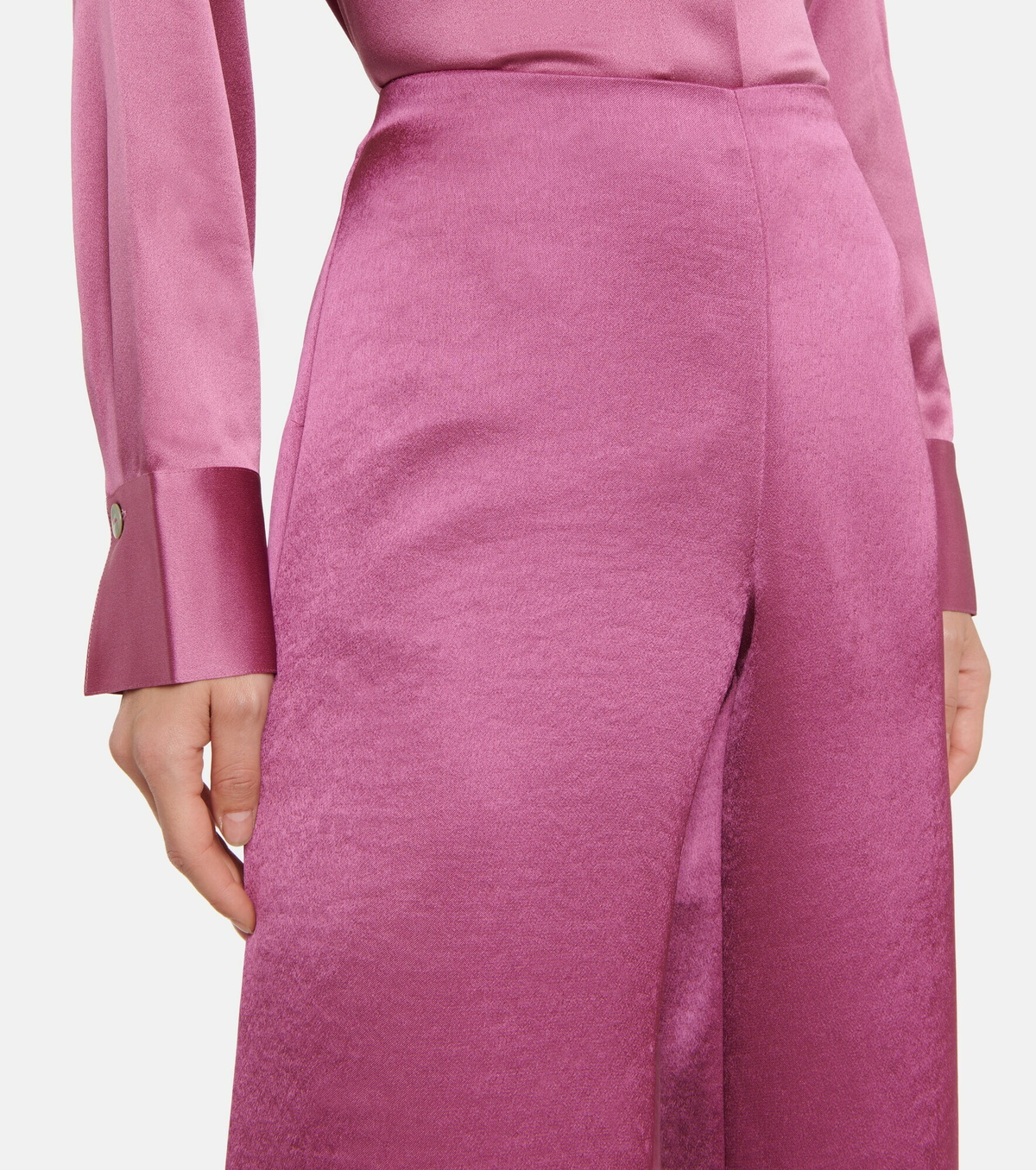 Vince - High-rise satin wide-leg pants Vince