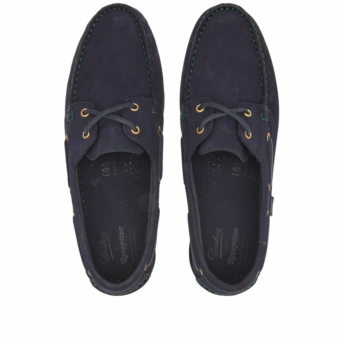 Reception x Paraboot Barth Boat Shoe in Navy Reception
