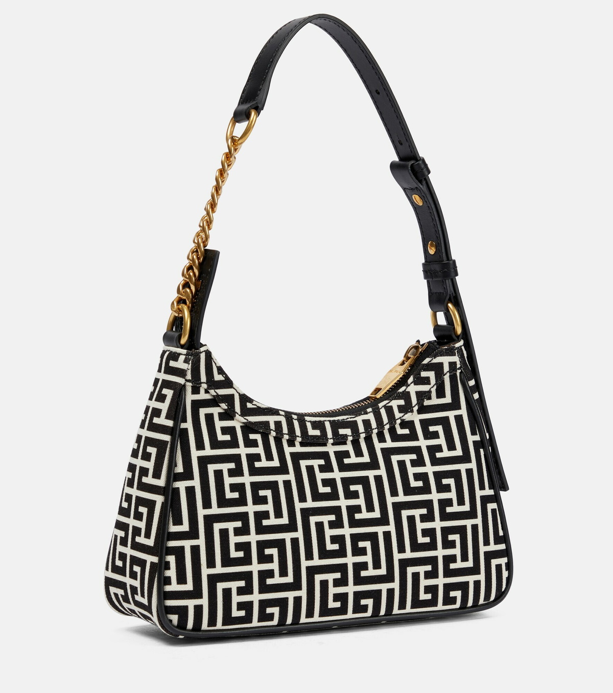 Balmain - Logo canvas shoulder bag Balmain