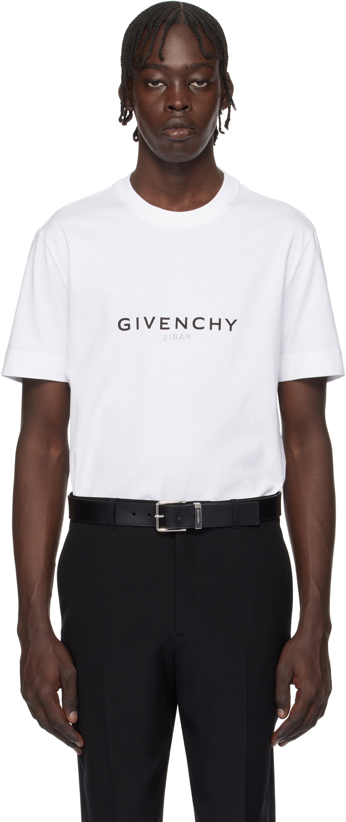 Givenchy White 'GIVENCHY' Archetype Slim Fit T-shirt Givenchy