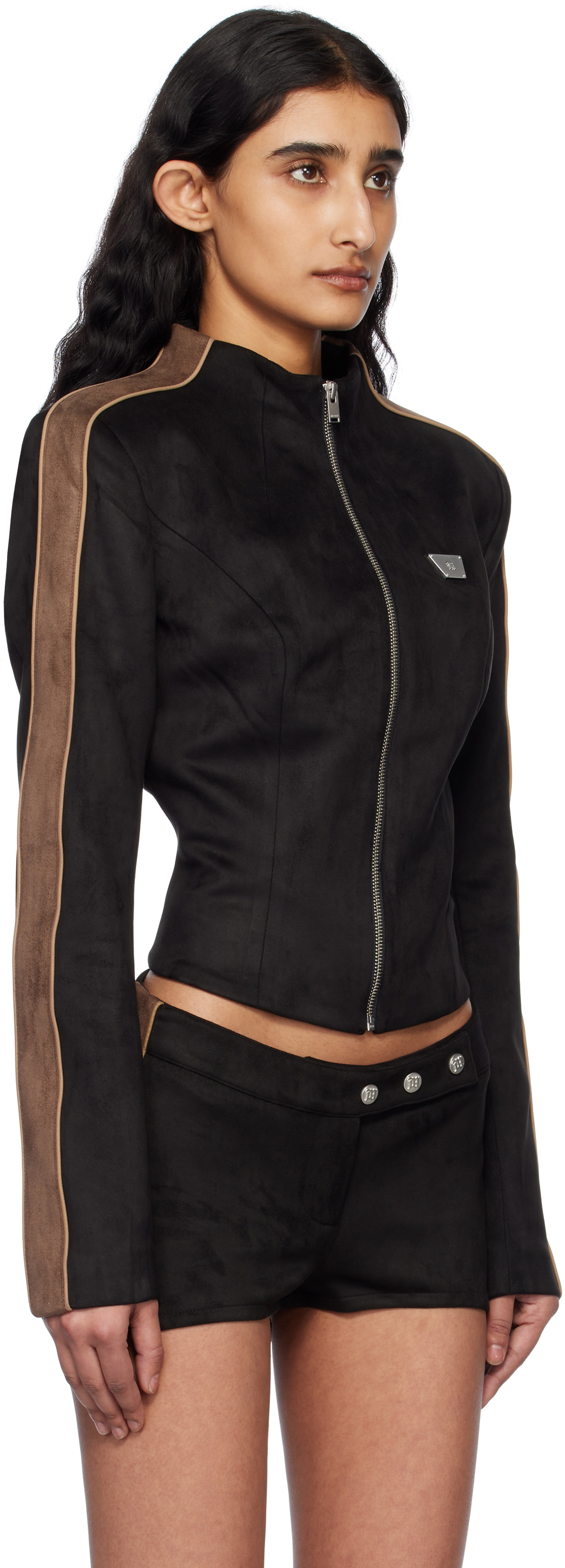 MISBHV Black Faux Suede Moto Jacket MISBHV