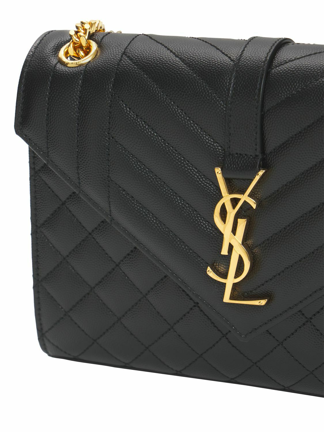 SAINT LAURENT - Medium Envelope Quilted Leather Bag Saint Laurent