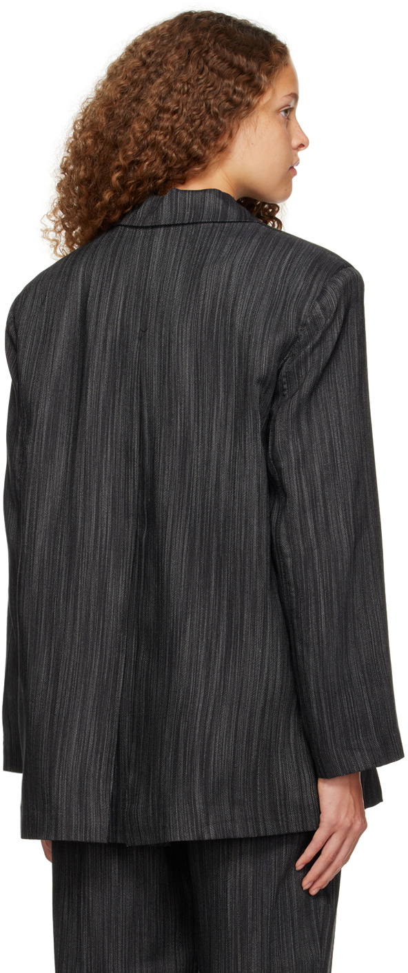 GANNI Black Striped Blazer GANNI