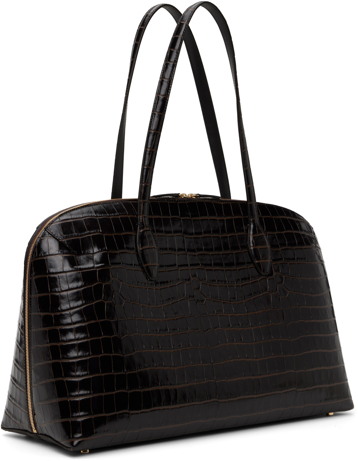TOTEME Brown Croco-Embossed Day Tote Toteme