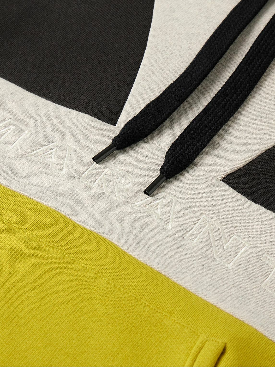 Marant - Wasil Colour-Block Logo-Embroidered Cotton-Blend Jersey Hoodie ...