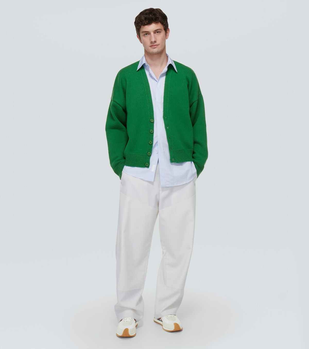 Loewe Ribbed-knit wool-blend cardigan Loewe