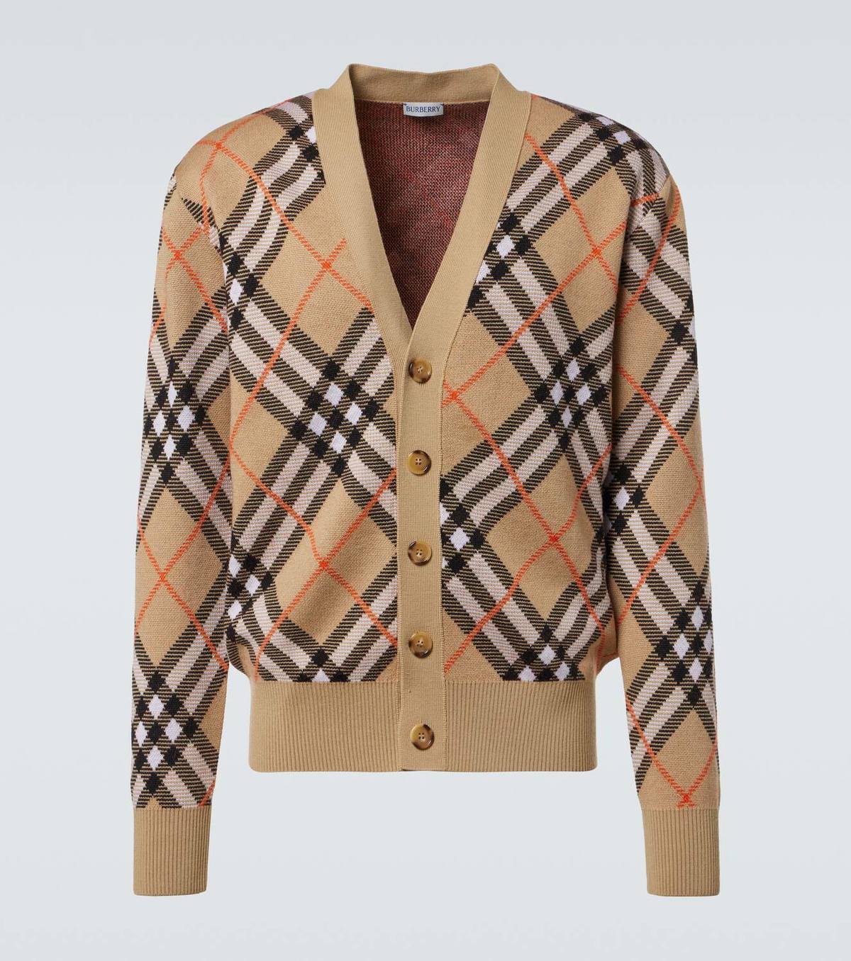 Burberry Burberry Check wool-blend cardigan Burberry