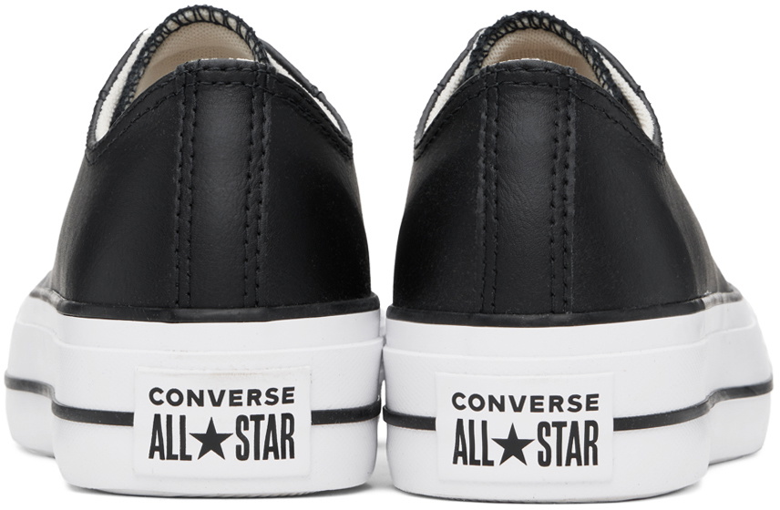 Converse Black Chuck Taylor All Star Platform Leather Sneakers Converse
