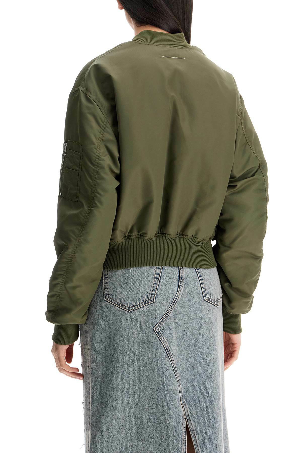 MM6 MAISON MARGIELA nylon bomber jacket Green MM6 Maison Margiela