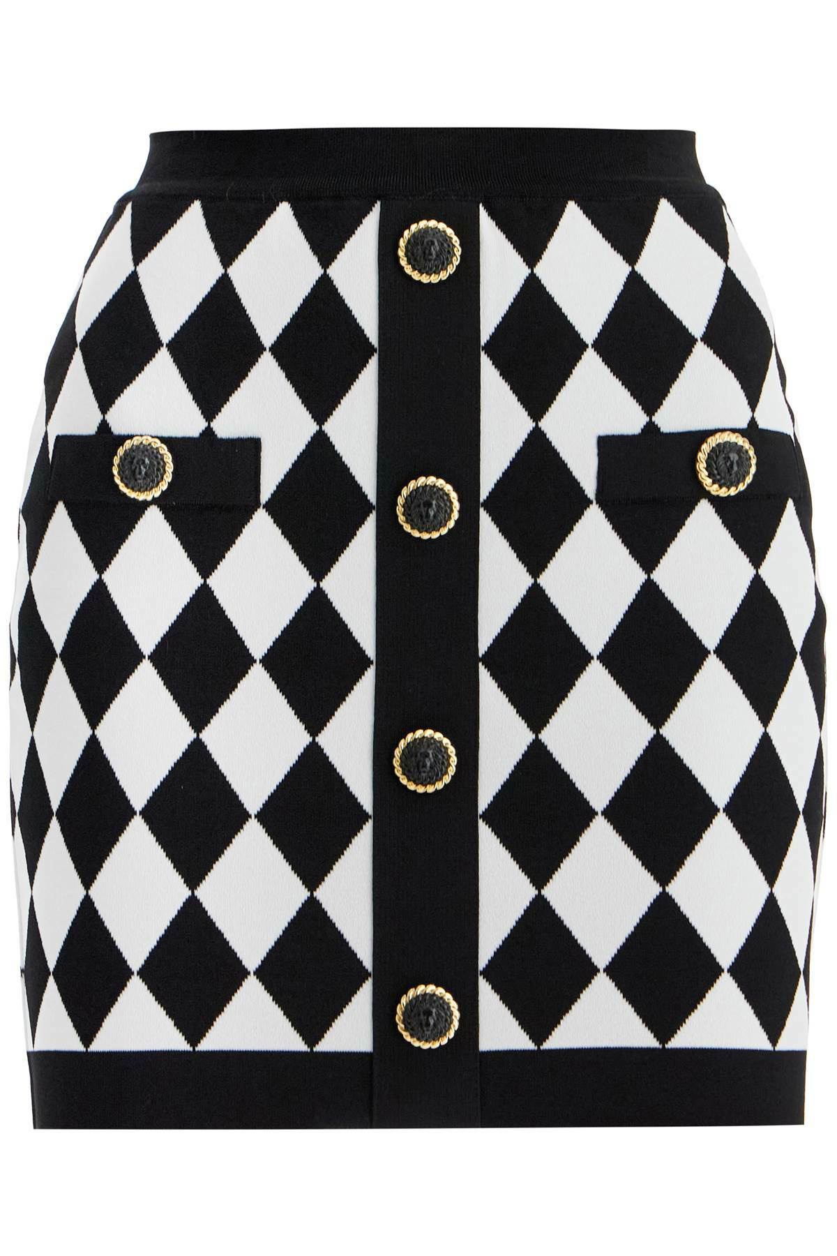 BALMAIN "jacquard diamond pattern mini White Balmain