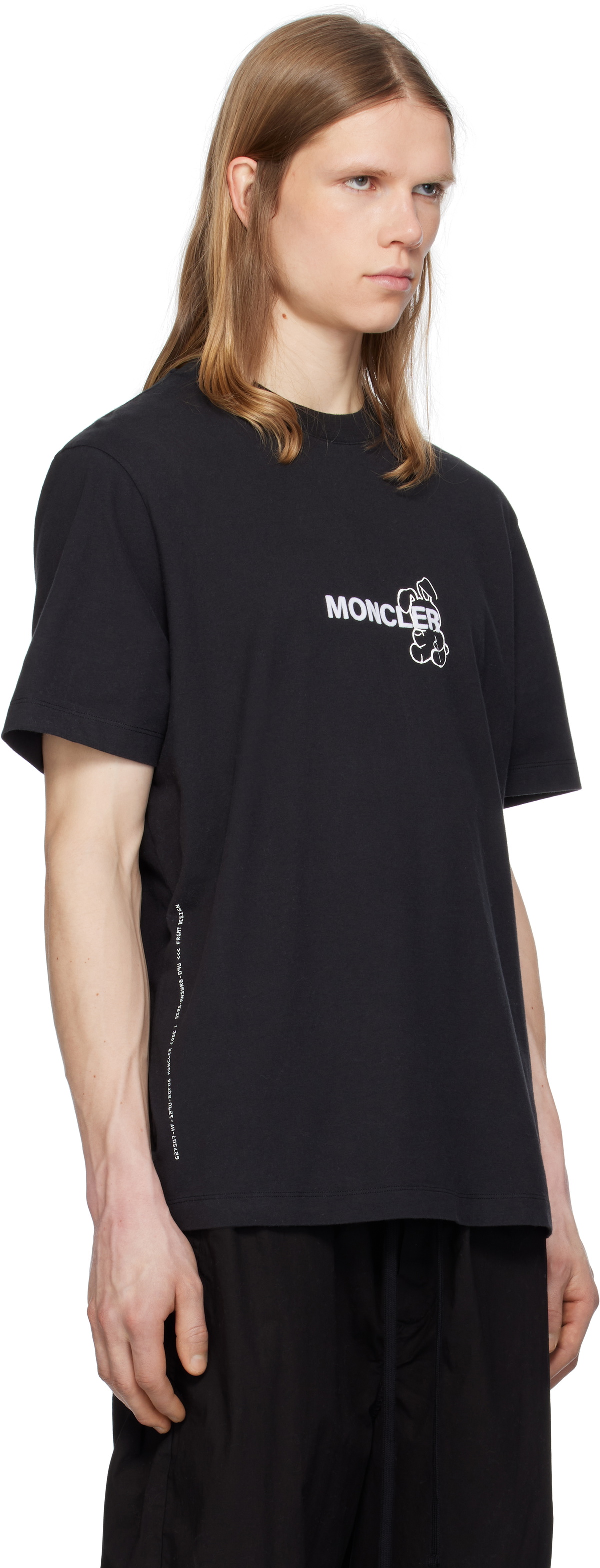 Moncler Genius Moncler x FRGMT Hiroshi Fujiwara Black Cartoon Logo T ...