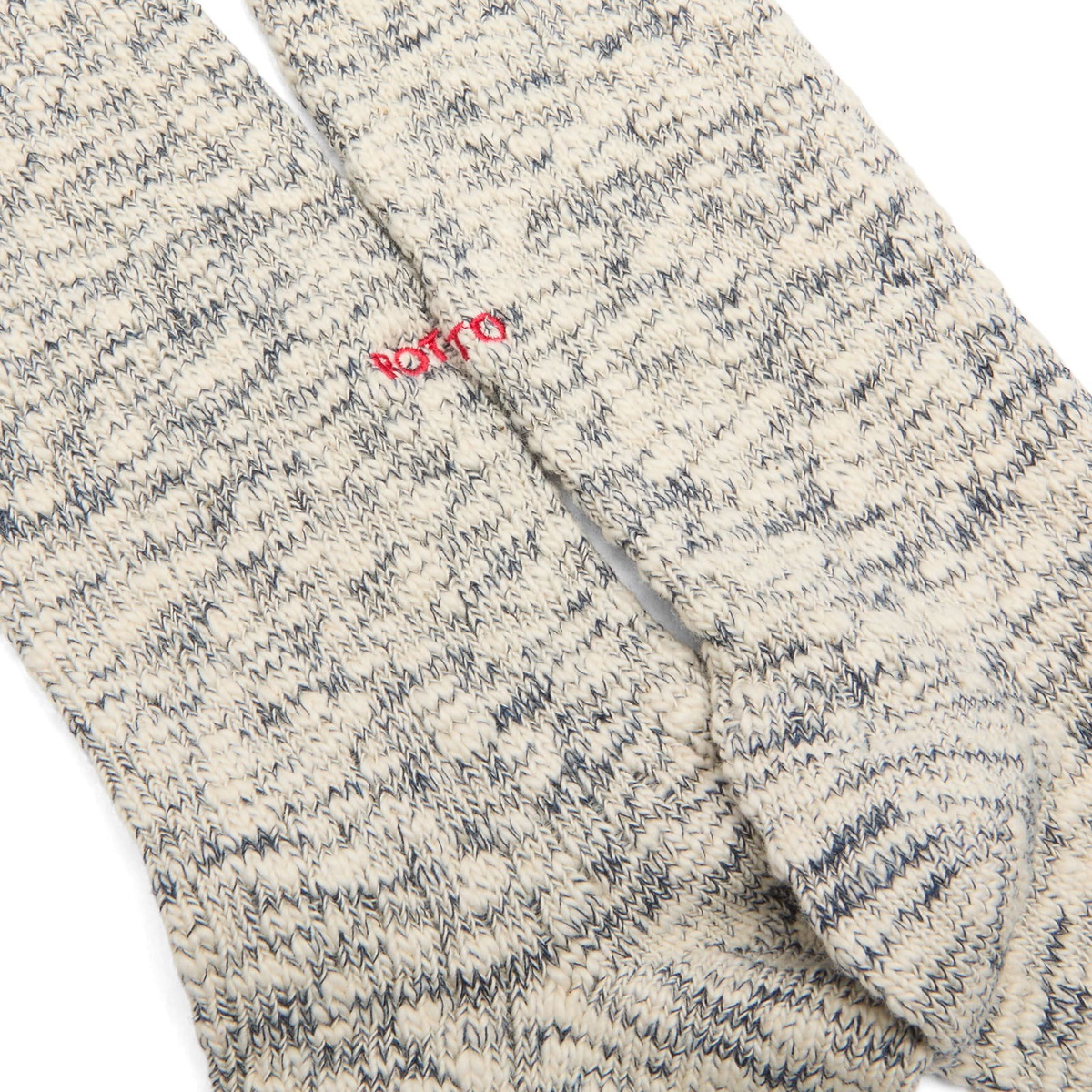 RoToTo Organic Cotton Slub Crew Sock in Navy RoToTo