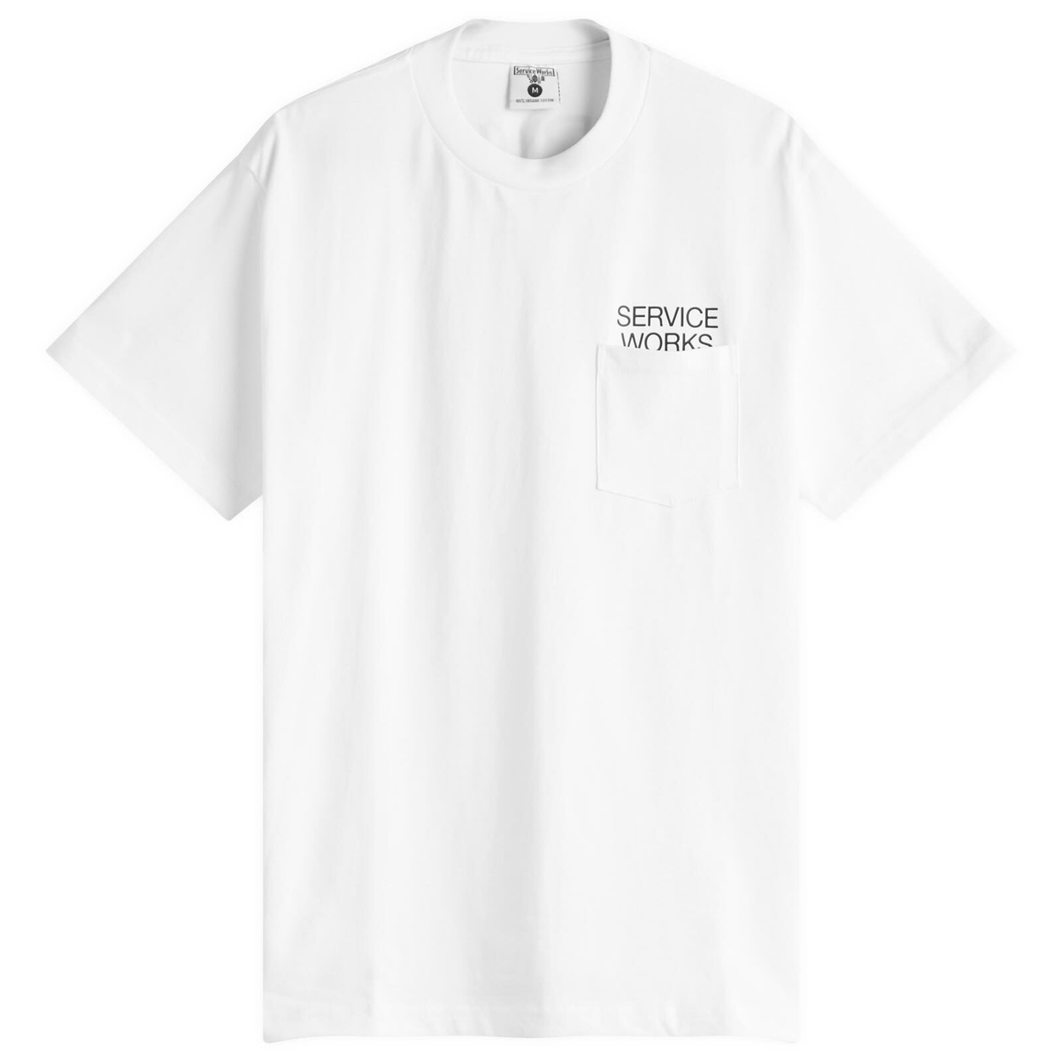 Service Works Men's Nourish Pocket T-Shirt in White Service Works