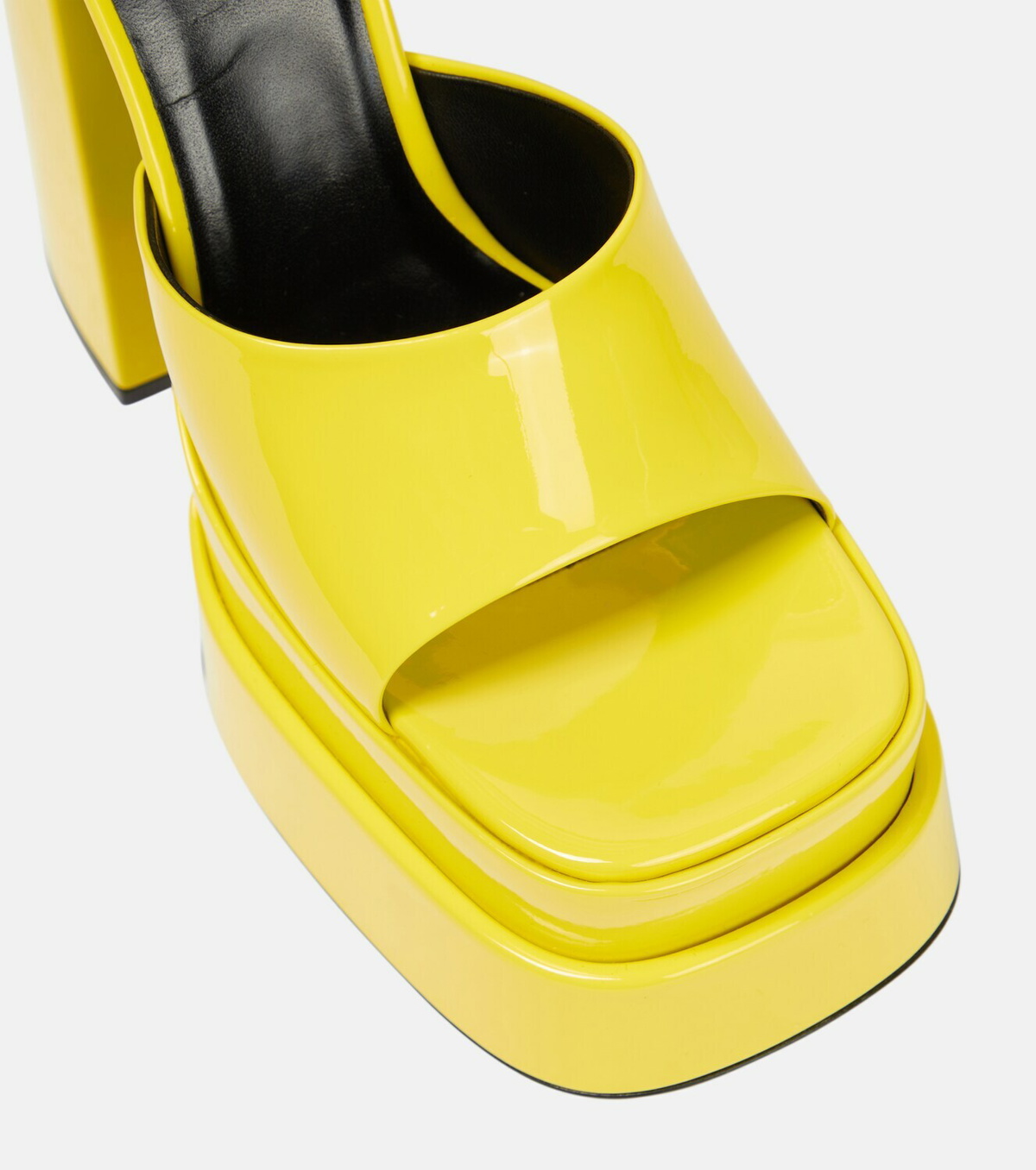 Versace Medusa Aevitas patent leather platform sandals Versace