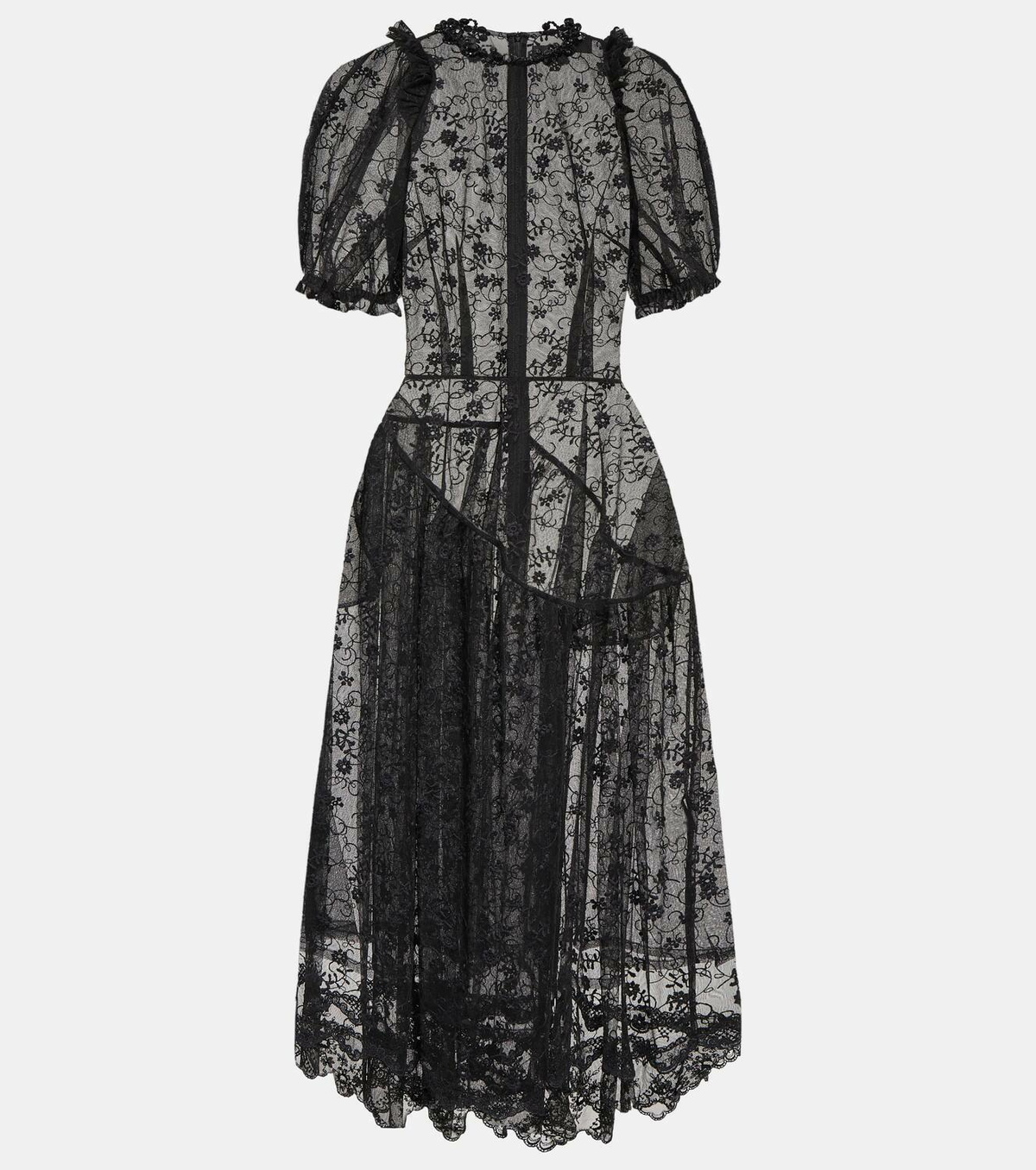 Simone Rocha Embellished lace midi dress Simone Rocha