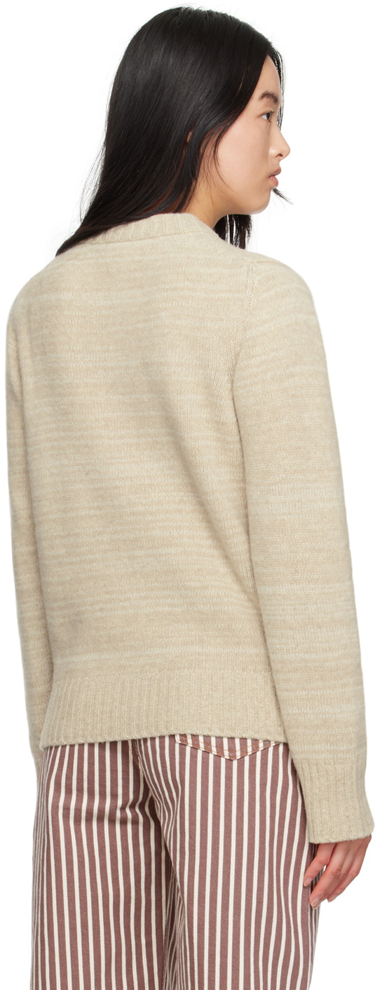 GANNI Beige Jacquard Sweater GANNI