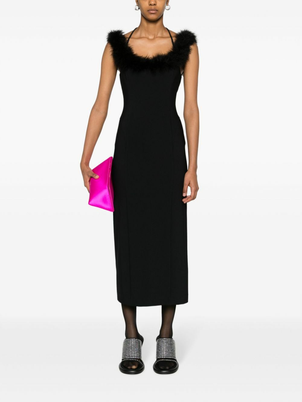THE ATTICO - Stretch Crepe Midi Dress - Runway The Attico