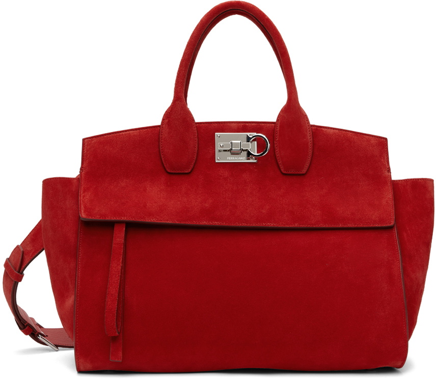 Ferragamo Red Large Soft Studio Bag Salvatore Ferragamo