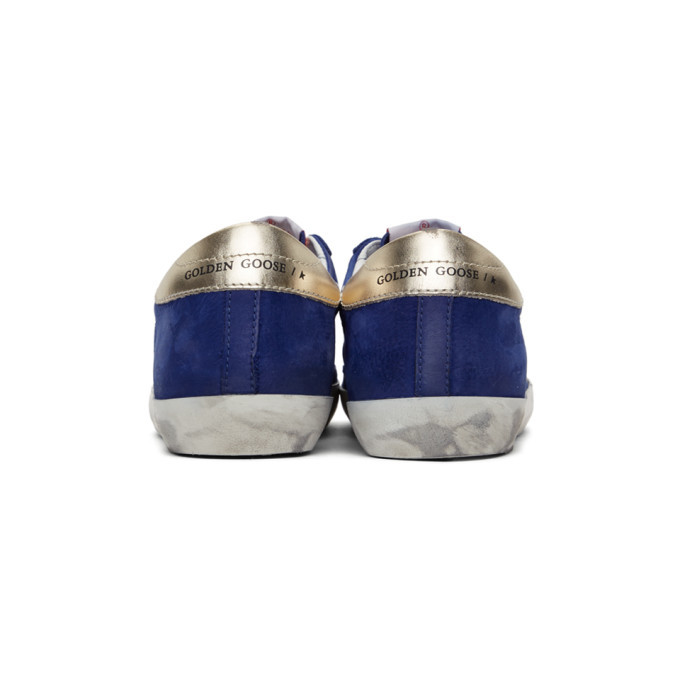 Golden Goose Blue Nubuck Superstar Sneakers Golden Goose Deluxe Brand
