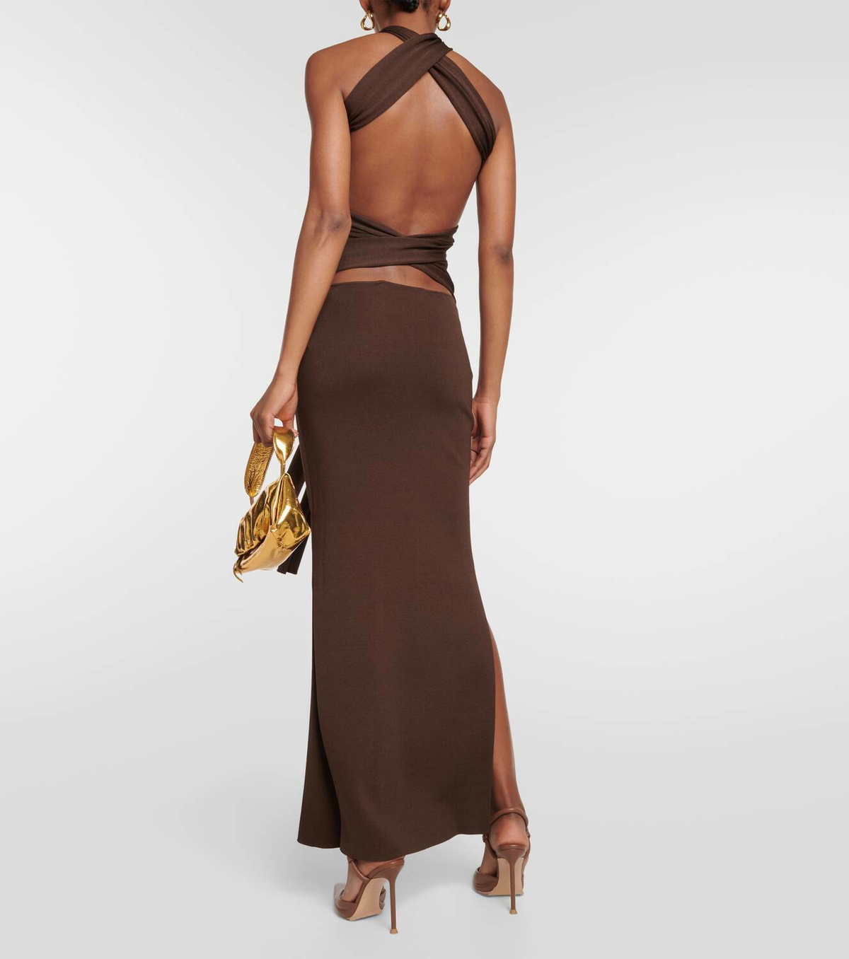 Aya Muse Sinu cutout halterneck maxi dress Aya Muse