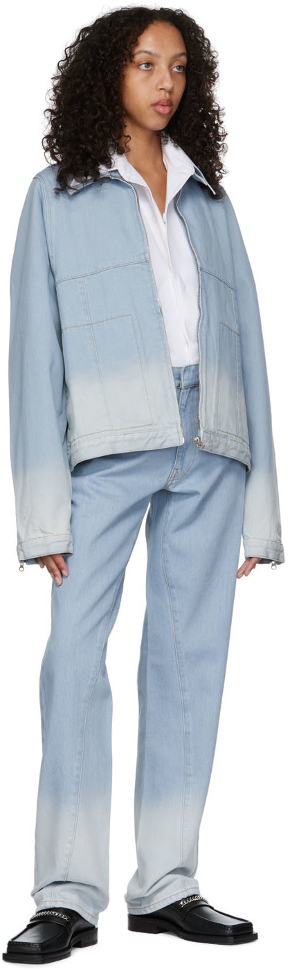 Bianca Saunders Blue Faded Denim Jacket Bianca Saunders