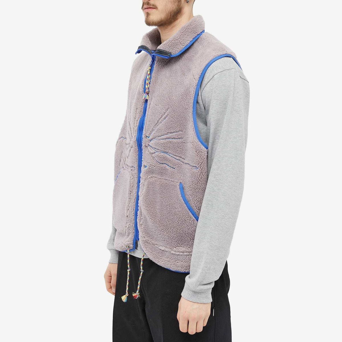 Jungles Jungles Men's Reversible Fuzzy Vest in Brown/Blue Jungles Jungles