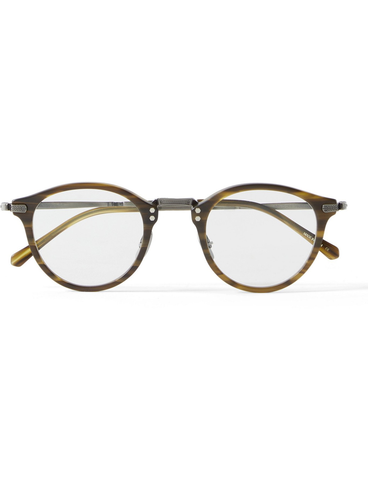 MR LEIGHT - Stanley C Round-Frame Tortoiseshell Acetate and Gold-Tone ...