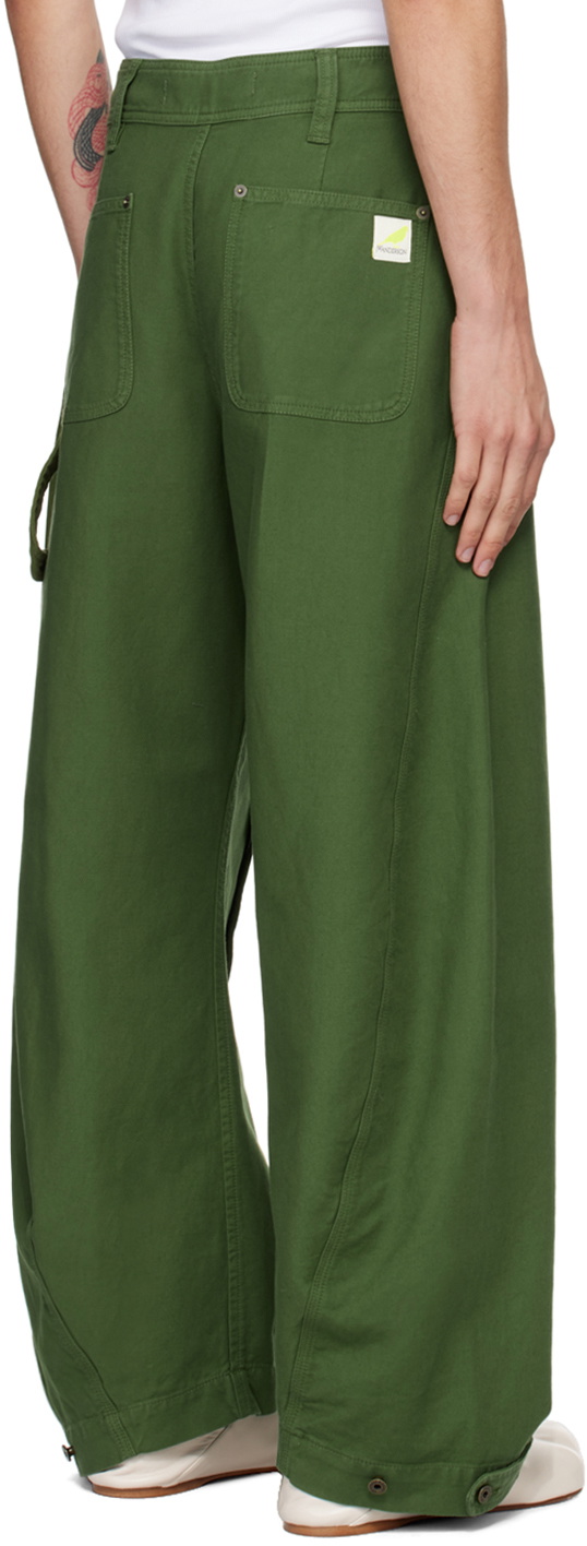 JW Anderson Green Twisted Seam Trousers JW Anderson