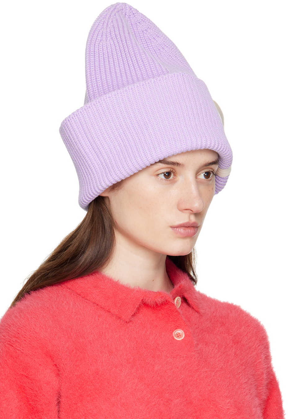 Jacquemus Purple Le Raphia 'Le Bonnet Pipa' Beanie Jacquemus