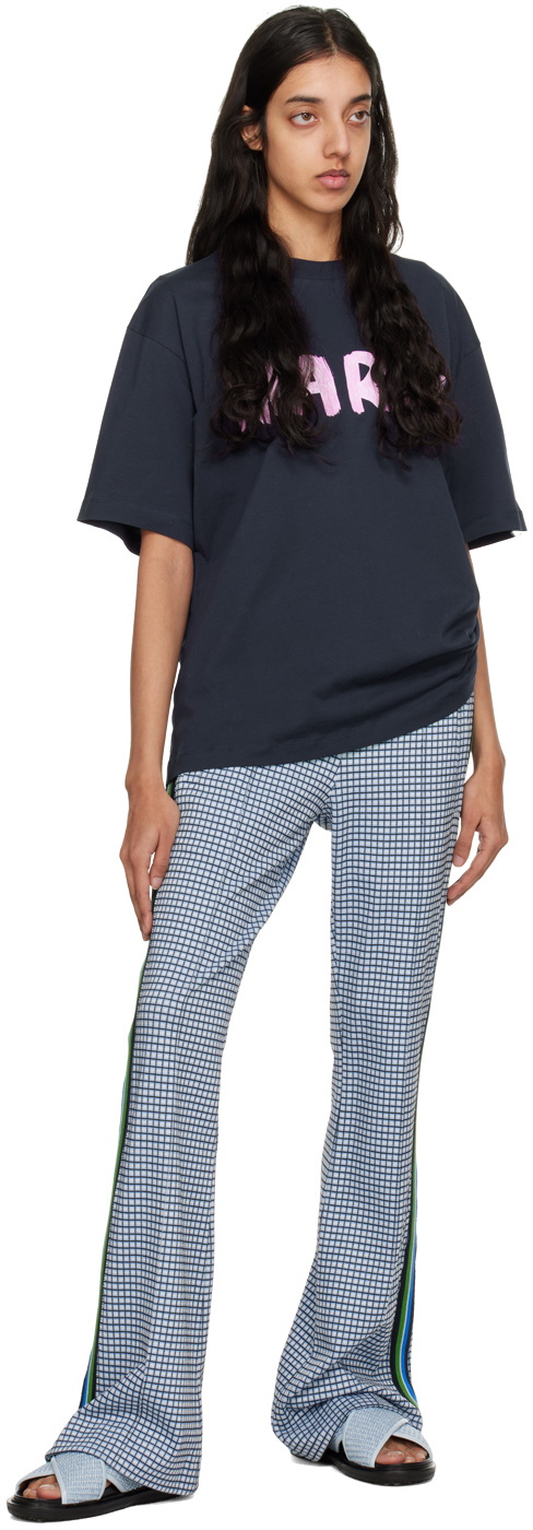 Marni Blue Fussbett Crossed Sandals Marni