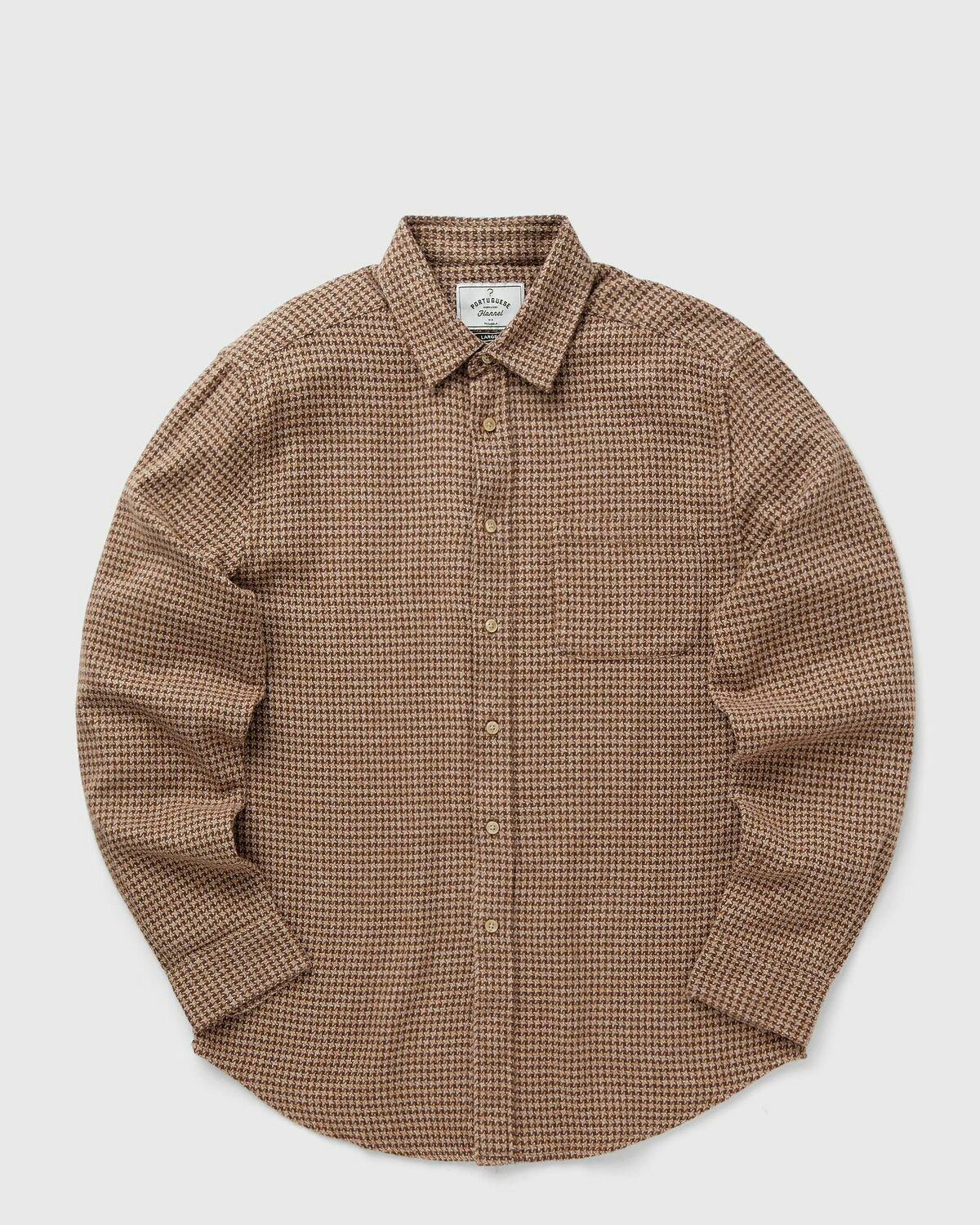 Portuguese Flannel Abstract Pied Poule Brown Longsleeves Portuguese Flannel