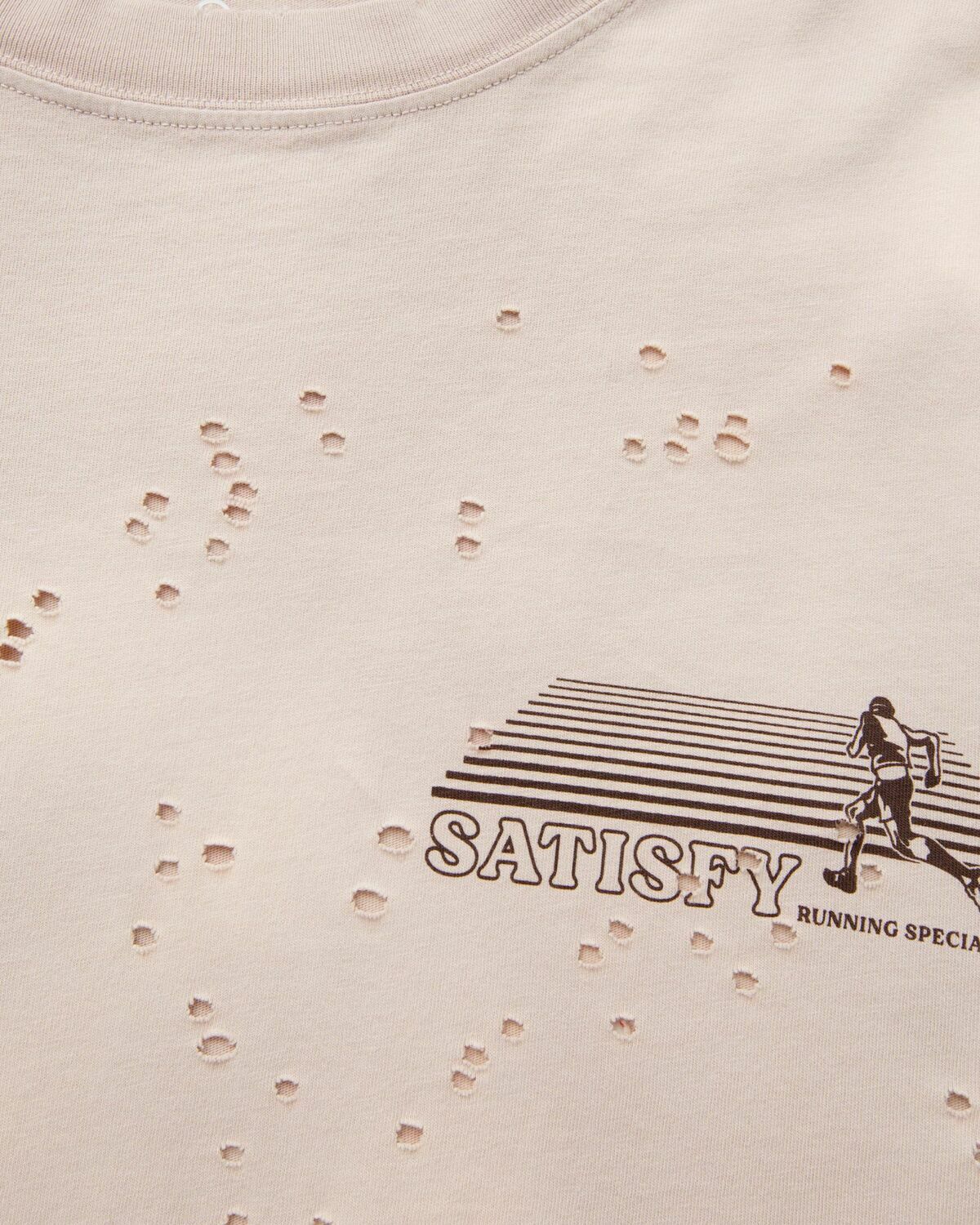 Satisfy Running Moth Tech T Shirt Beige Shortsleeves Satisfy