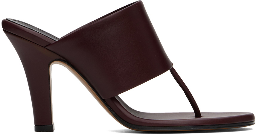 The Row Burgundy Signum Heeled Sandals The Row
