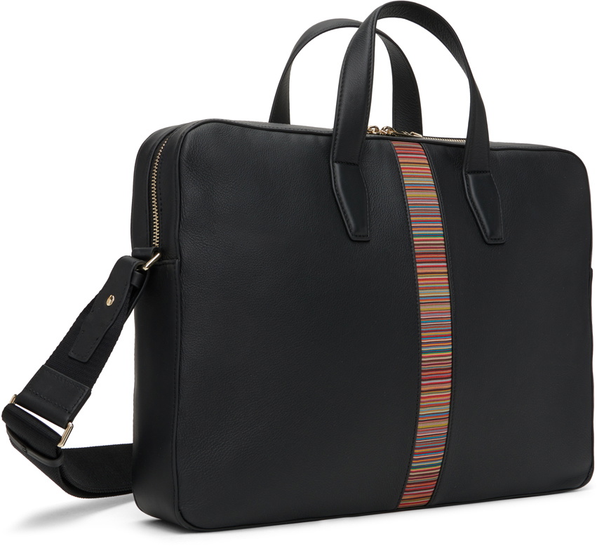 Paul Smith Black Signature Stripe Briefcase Paul Smith