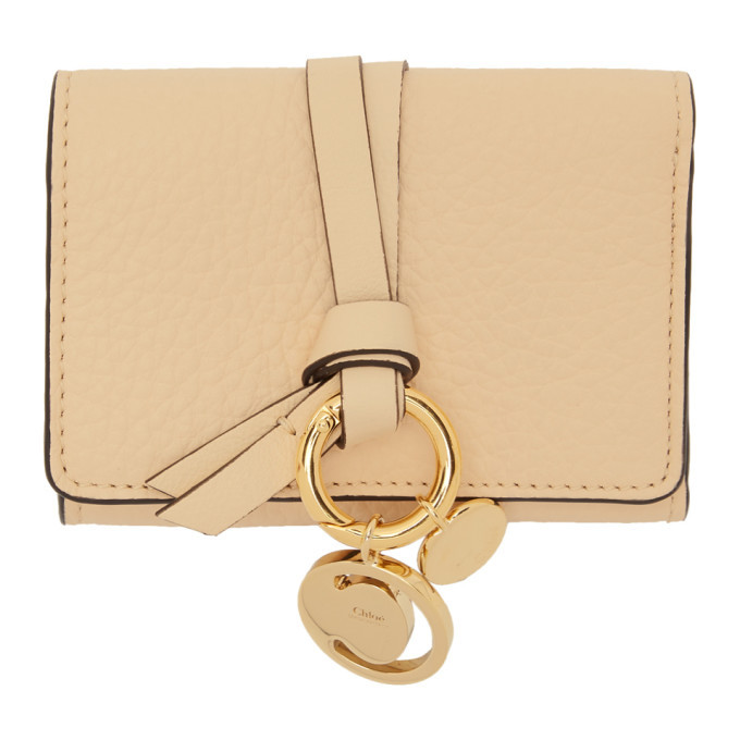Chloe Beige Small Alphabet Compact Wallet Chloe