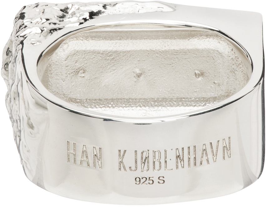 Han Kjobenhavn Silver Squared Crystal Ring Han Kjobenhavn