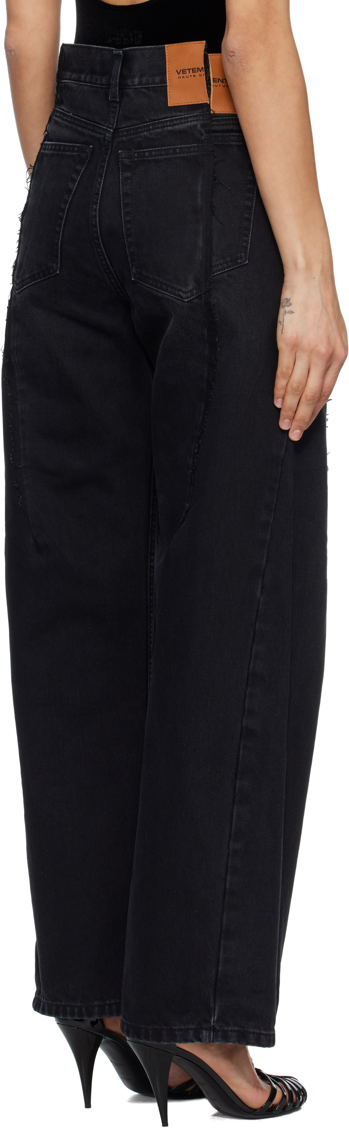 VETEMENTS Black Cut Jeans Vetements