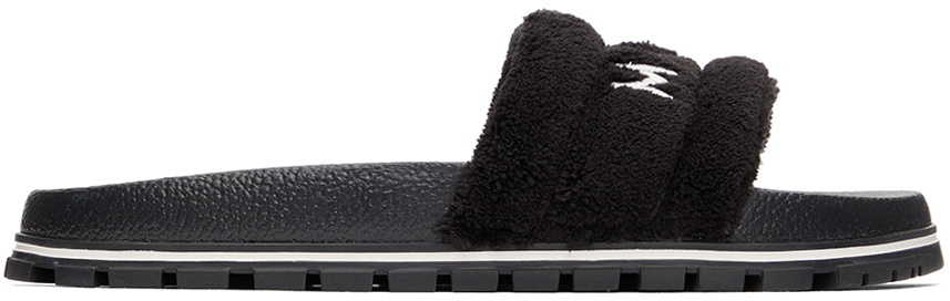Marc Jacobs Black 'The Terry Slide' Sandals Marc Jacobs